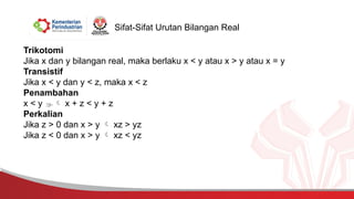 2. Bilangan Rill, Operasi Bilangan Rill, Rumus dasar aljabar.pptx