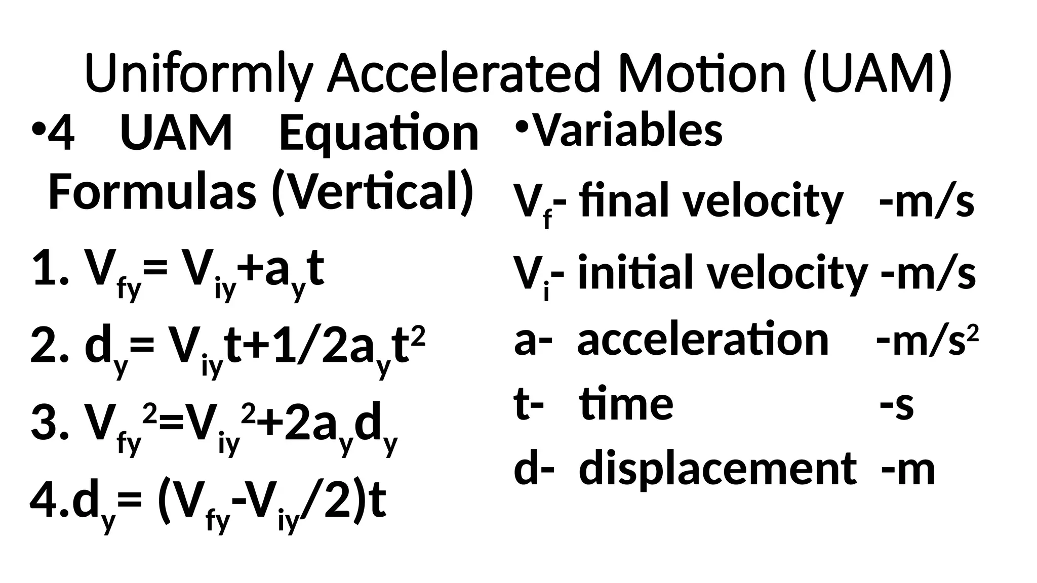 2. GP1- Projectile Motion and formulas .pptx