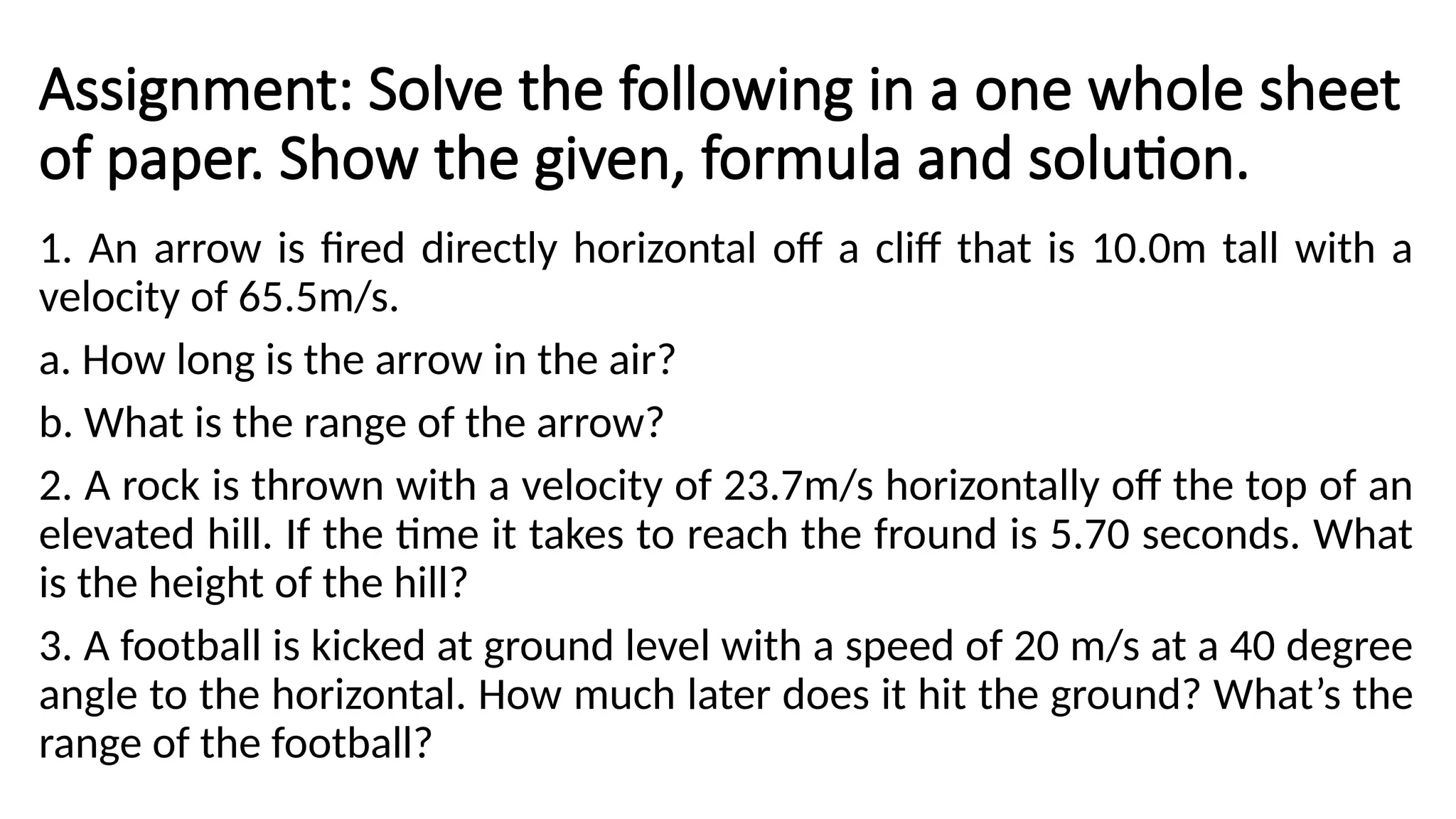 2. GP1- Projectile Motion and formulas .pptx