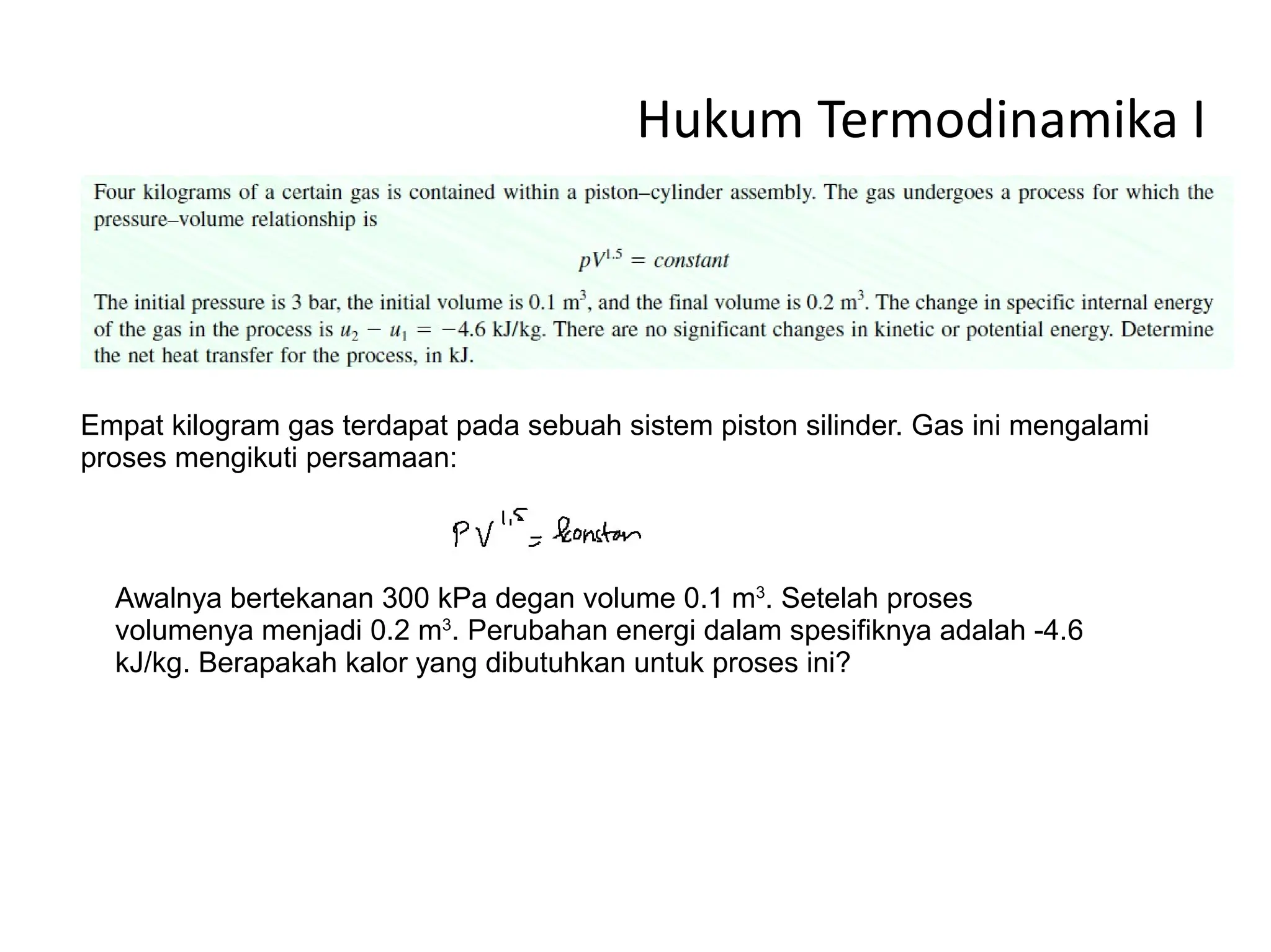 Kalor, kerja, energi dalam dan hukum I termodinamika | PDF