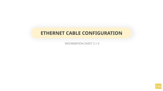 2.1-3 Ethernet Cable Configuration Configuration | PPTX