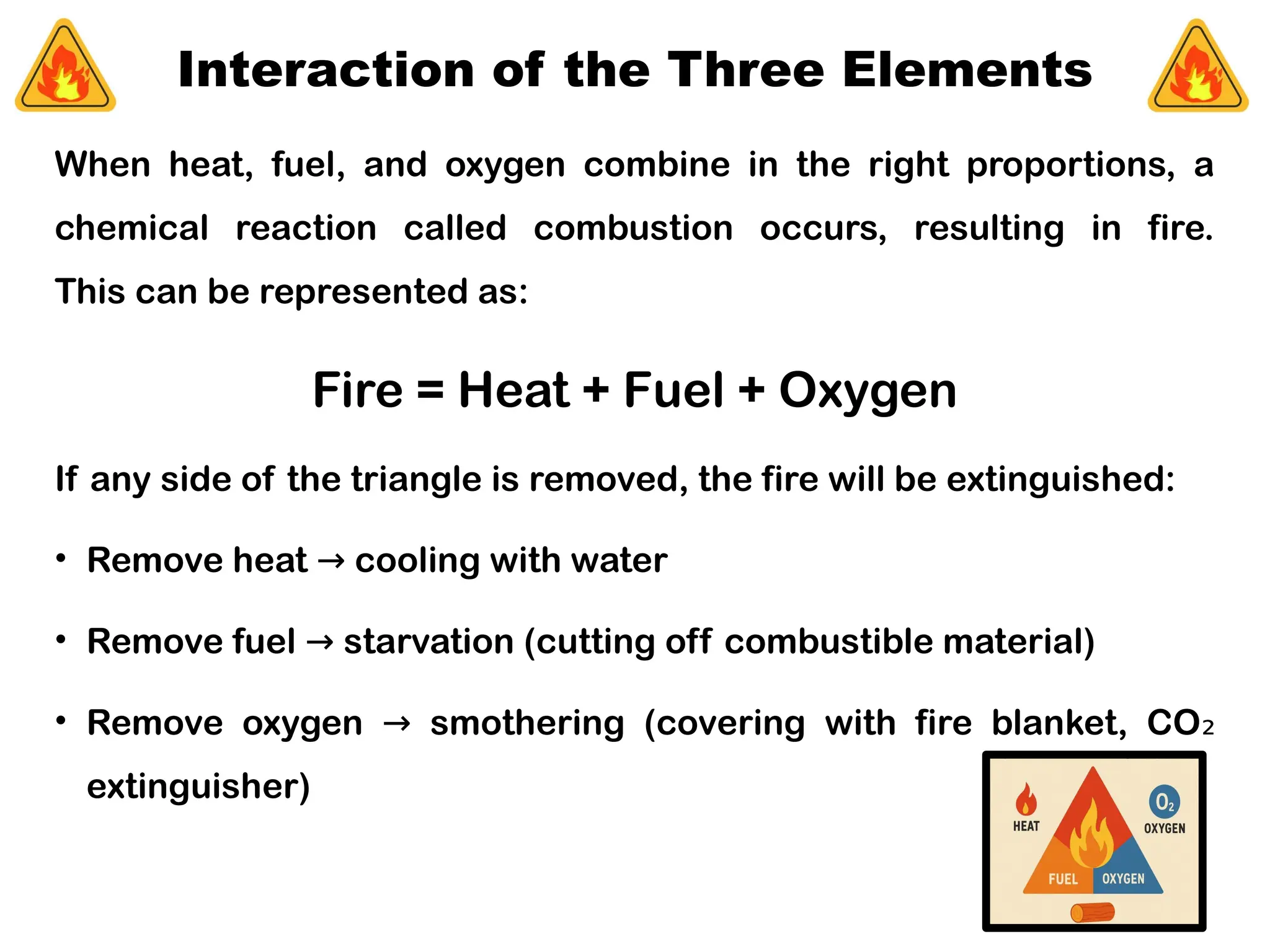 Fire - CAuses, Classes and Fire traingle.pptx