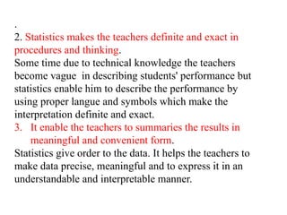statistics importance and scope of stats | PPTX