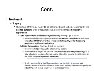 Benign thyroid disorder. Diagnosis and management | PPTX