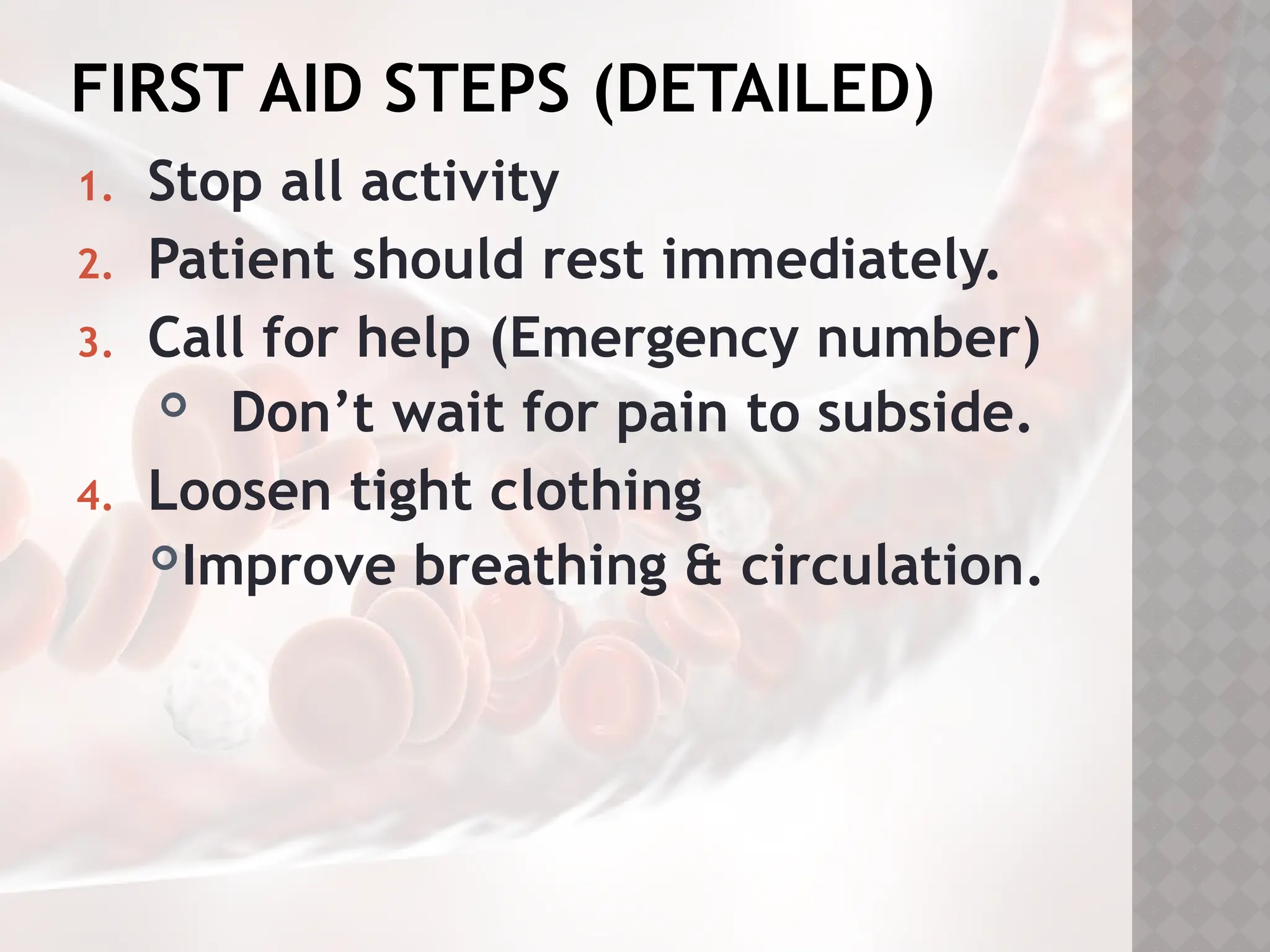 cardiovascular system first aid management | PPTX