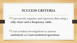 2. STATISTICS - TALLY CHART AND FREQUENCY TABLES - CHAPTER 2.pptx