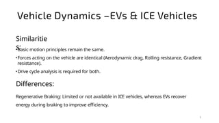 EV_Vehicle Dynamics & Drive Cycles and various forces.pptx