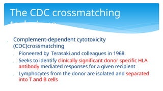 CDC Complement dependent cross matching CROSS MATCH.pptx