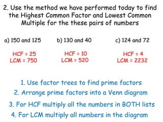2. HCF and LCM Using Prime Factors KS3 ppt.pptx