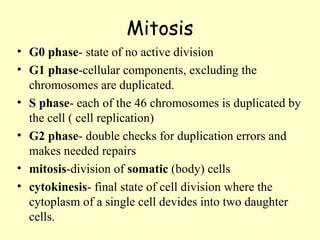 Meiosis and mitosis. this is the description of anatomy and physiology ...
