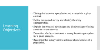 Lesson 2: Census and survey (population) | PPTX