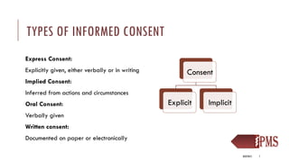 Informed Consent and other types of consent | PPTX
