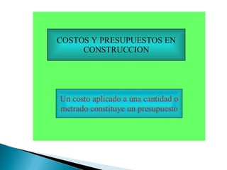 Comprehensive Guide to Construction Cost Definitions and Budgeting | PPT