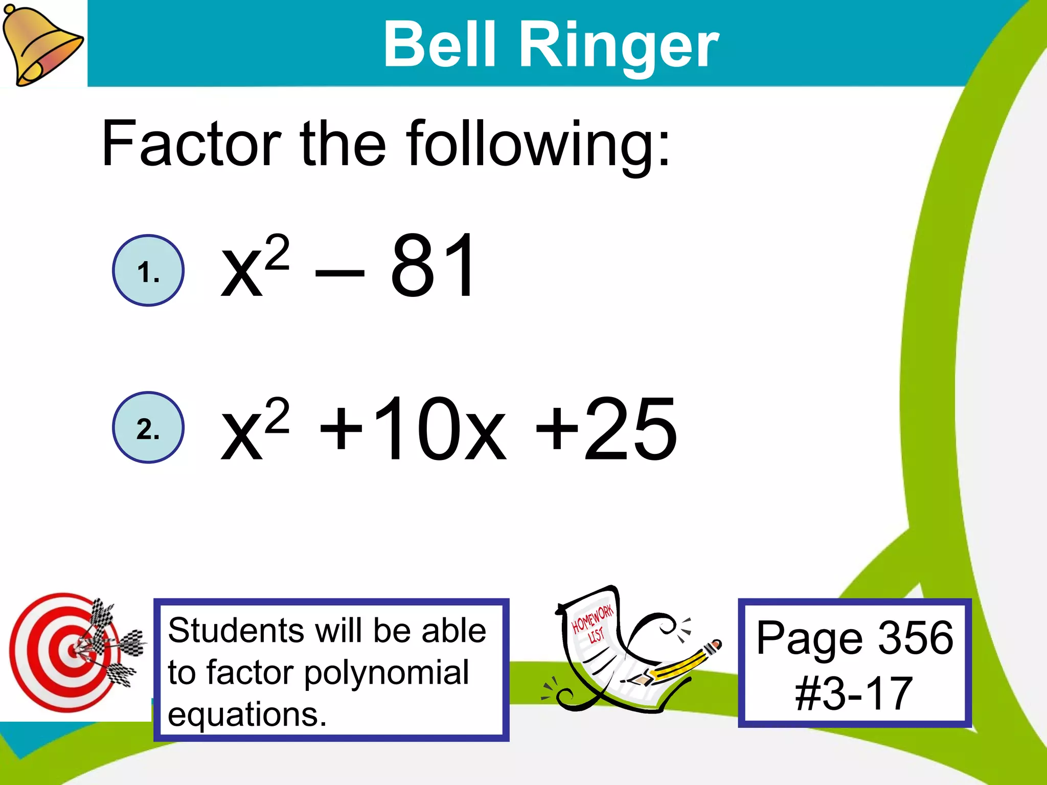 2/27/12 Special Factoring - Sum & Difference of Two Cubes | PPT