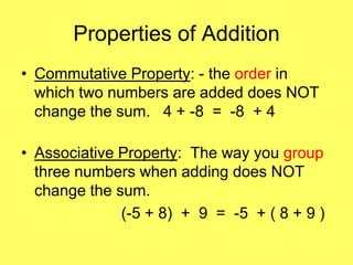 2.2 add real numbers 1 | PPT