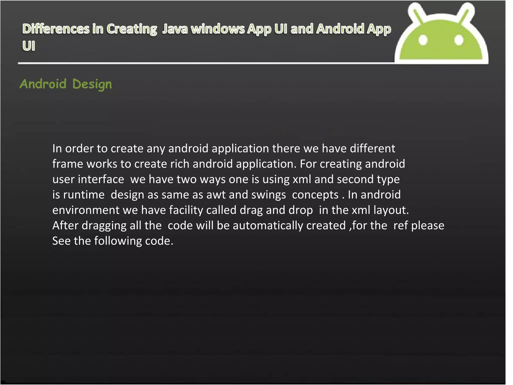 android layouts | PPT