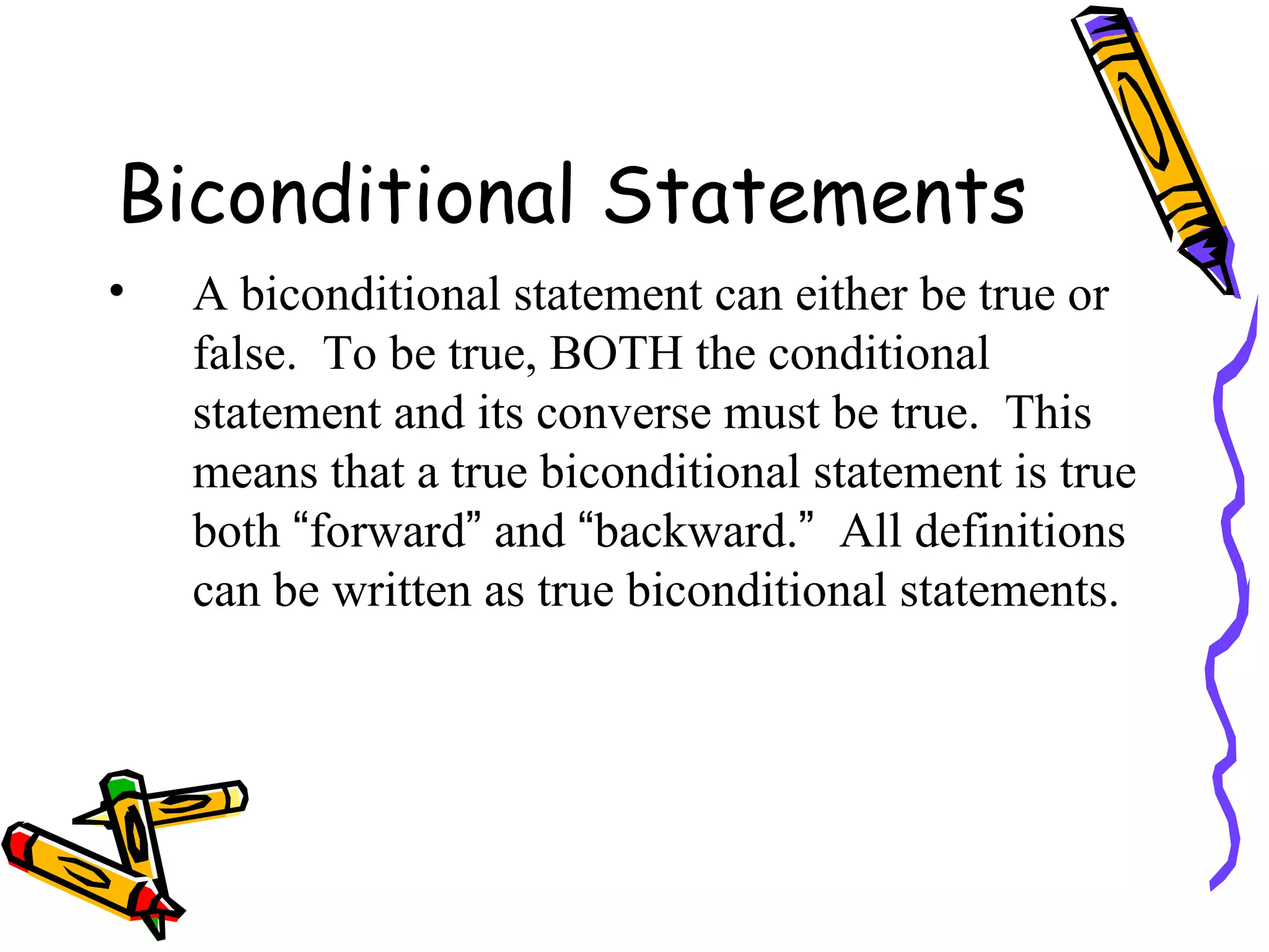 2.2 definitions and biconditionals | PPT