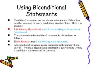 2.2 definitions and biconditionals | PPT