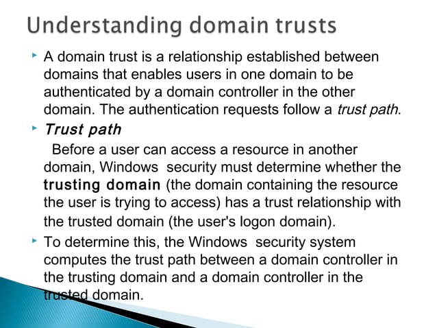 2.2 determining trust relationships | PPT