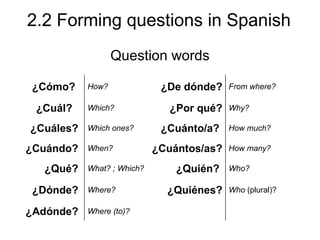 2.2 forming questions | PPT
