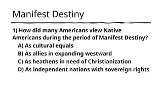 Manifest Destiny and the Railroads - US History | PPT