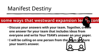 Manifest Destiny and the Railroads - US History | PPT