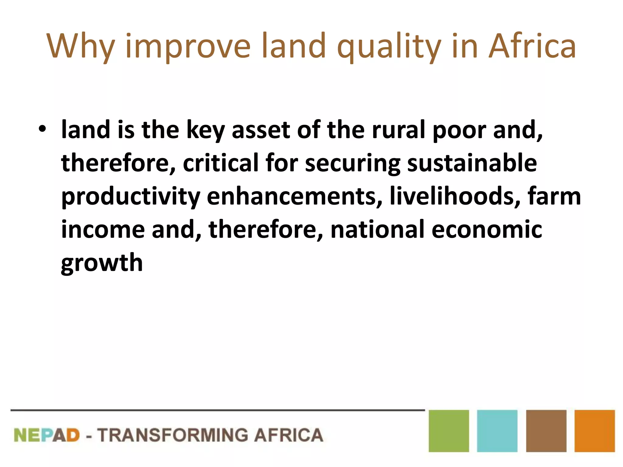 Agricultural Productivity and the issues of land degradation in Africa ...