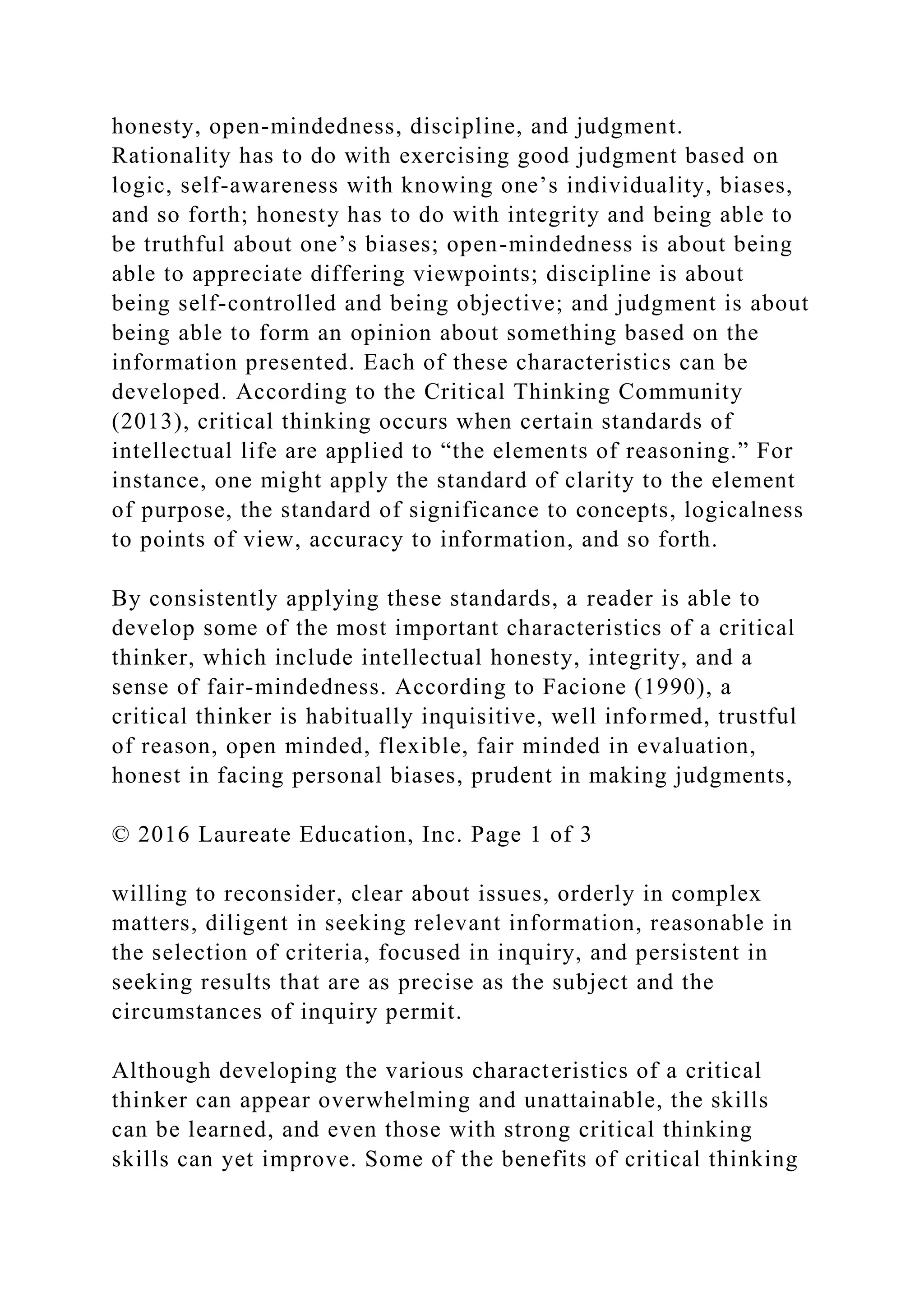 2-2Week 2 AssignmentThe Process of Critical ThinkingOver.docx