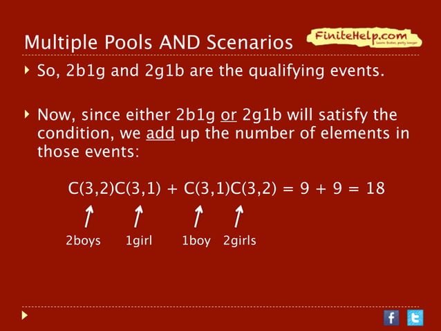 Counting Partitions: Combinations - Finite Math | PPT