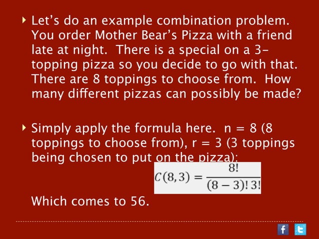 Counting Partitions: Combinations - Finite Math | PPT
