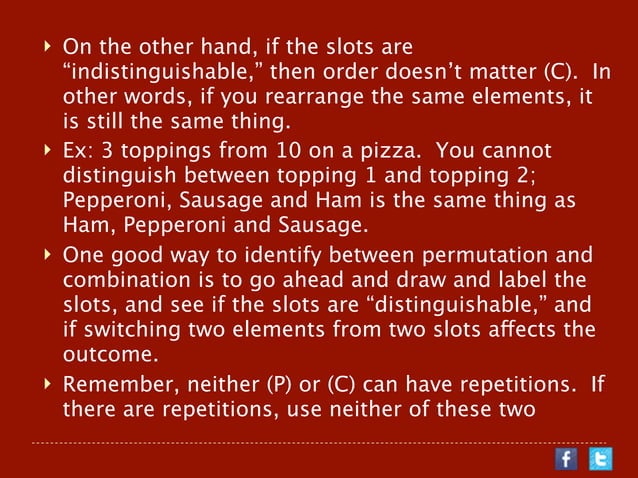 Counting Partitions: Combinations - Finite Math | PPT