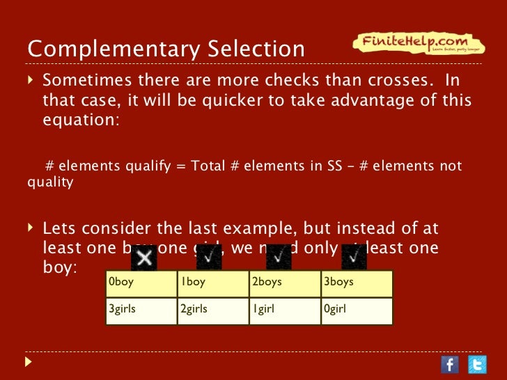 Counting Partitions Combinations Finite Math