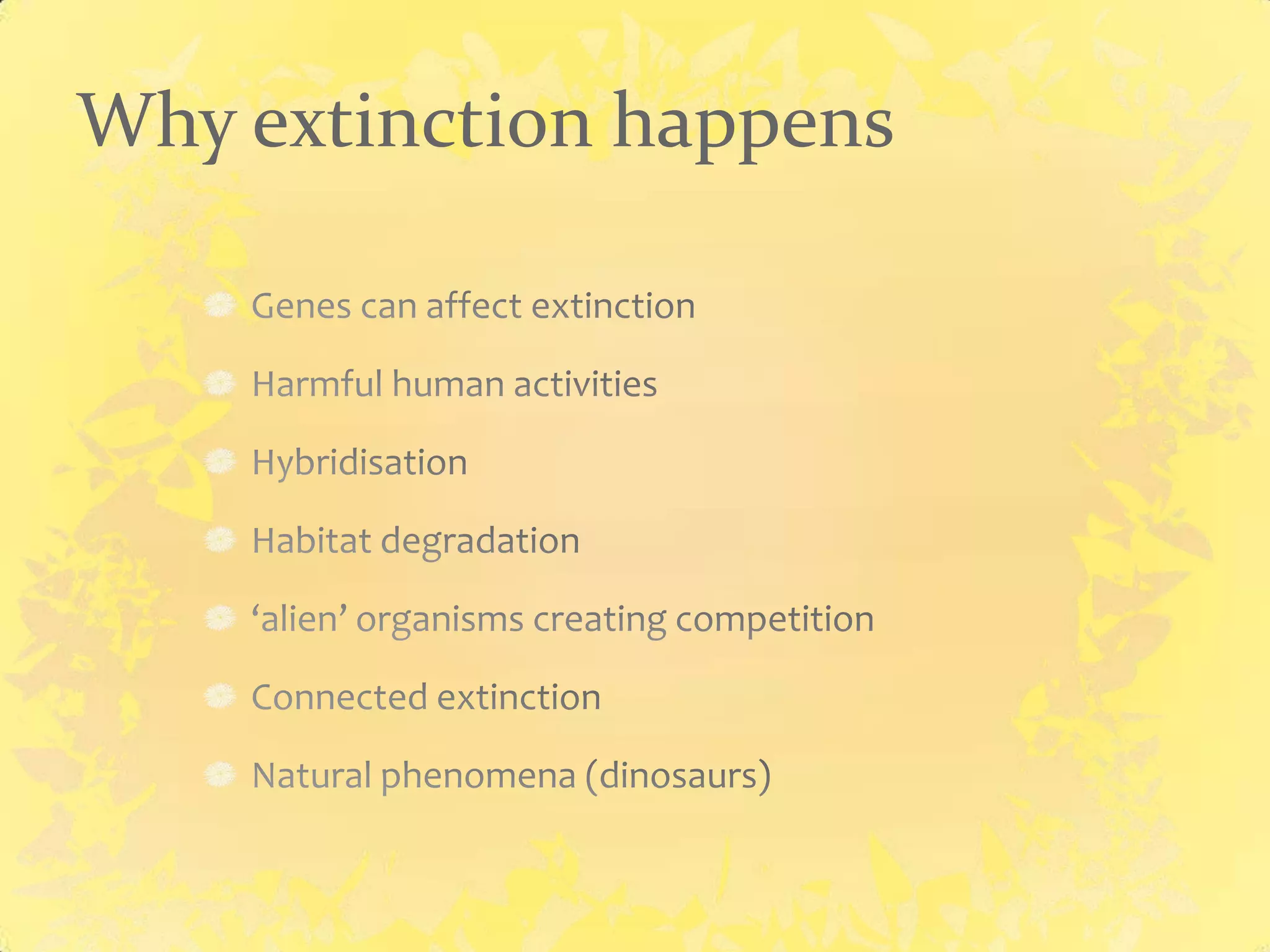 OCR AS Biology Unit 2 Module 3 Extinction + Conservation | PPT