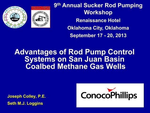 2-3 --- Presentation --- ConocoPhillips --- Advantages of Rod Pump ...
