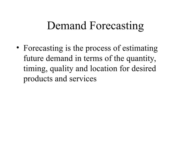 Sales Demand Forecasting, Tools and Techniques | PPT