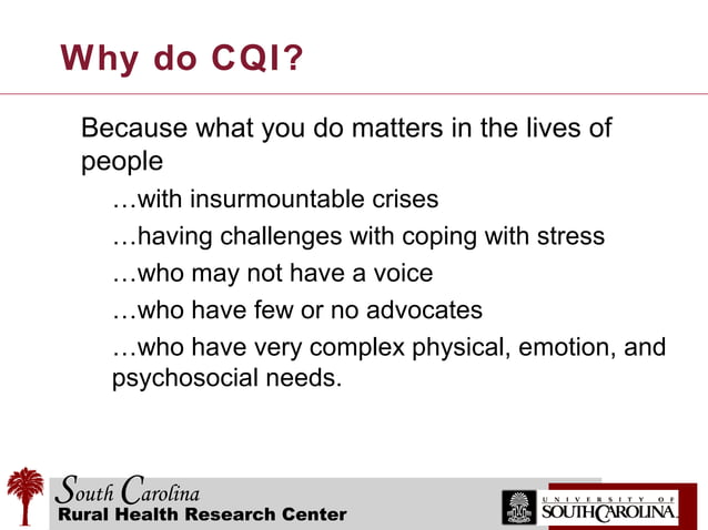 Quality Improvement for Maternal Child Health Home Visiting Models | PPT