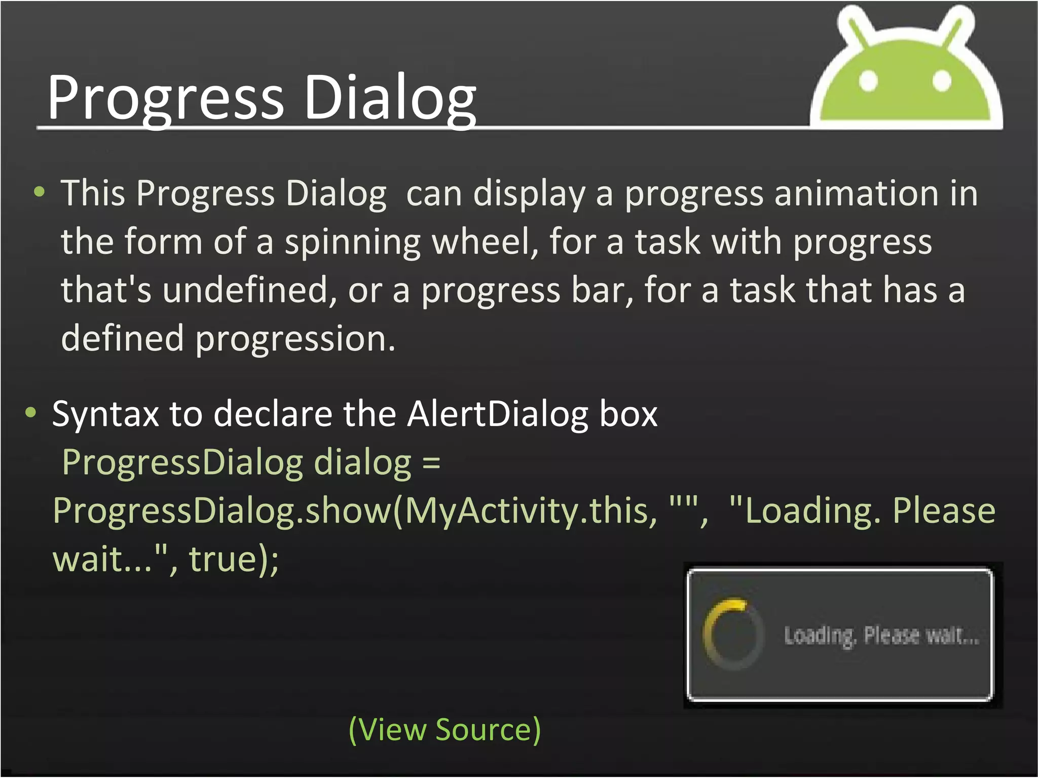 android dilaogs | PPT