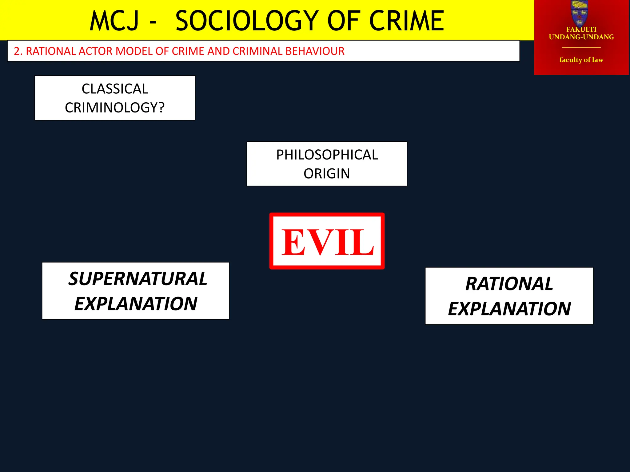 2-3 CLASSICAL CRIMINOLOGY RATIONAL ACTOR MODEL OF CRIME AND CRIMINAL ...