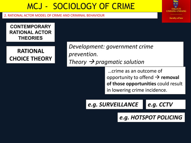 2-3 CLASSICAL CRIMINOLOGY RATIONAL ACTOR MODEL OF CRIME AND CRIMINAL ...
