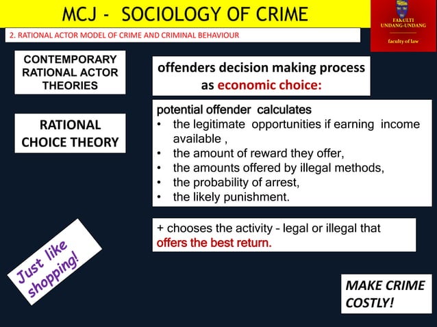 2-3 CLASSICAL CRIMINOLOGY RATIONAL ACTOR MODEL OF CRIME AND CRIMINAL ...