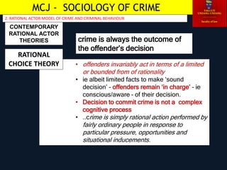 2-3 CLASSICAL CRIMINOLOGY RATIONAL ACTOR MODEL OF CRIME AND CRIMINAL ...