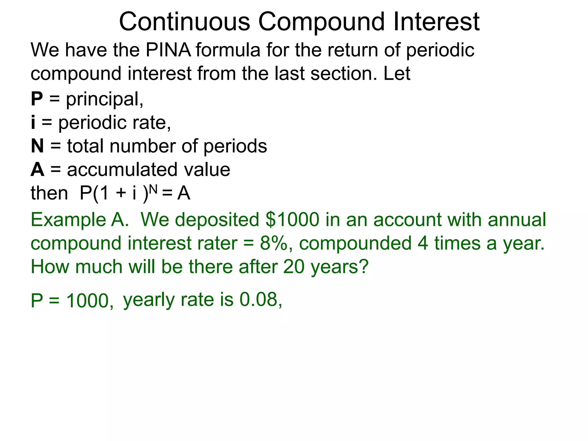 2.3 continuous compound interests | PPTX