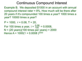2.3 continuous compound interests | PPTX