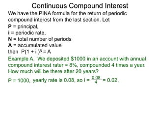 2.3 continuous compound interests | PPTX