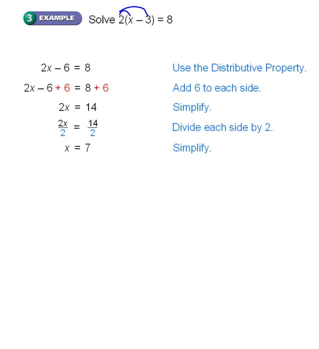 Solving Equations - Distributive Property | PPT