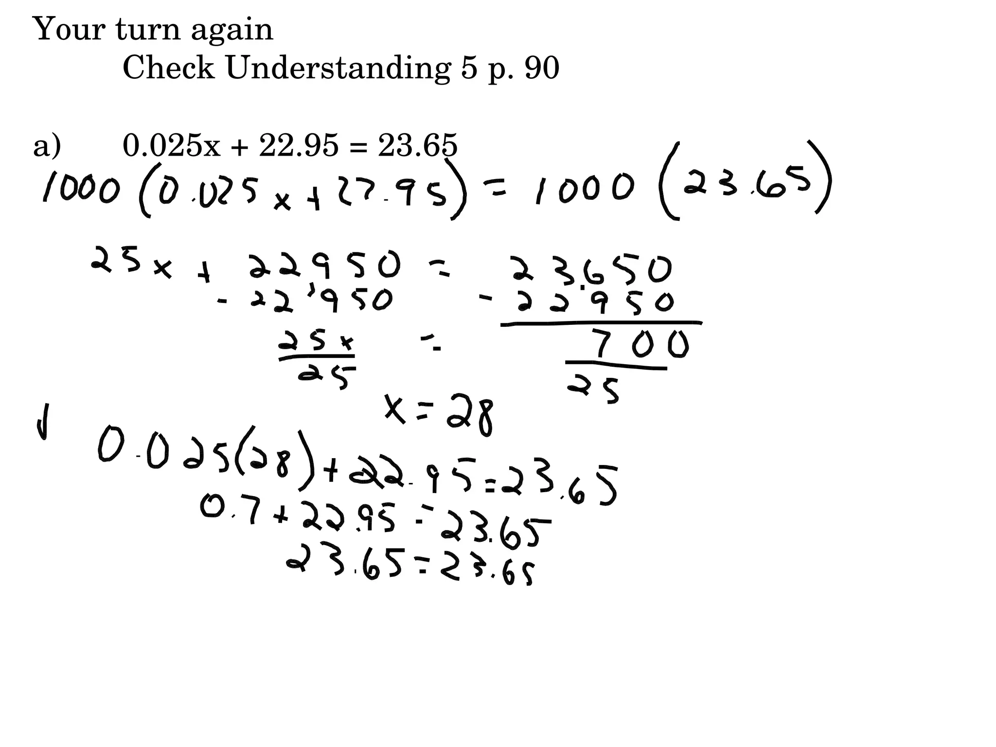 Clearing equations of fractions & decimals | PPT