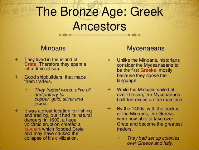 Minoans And Mycenaeans