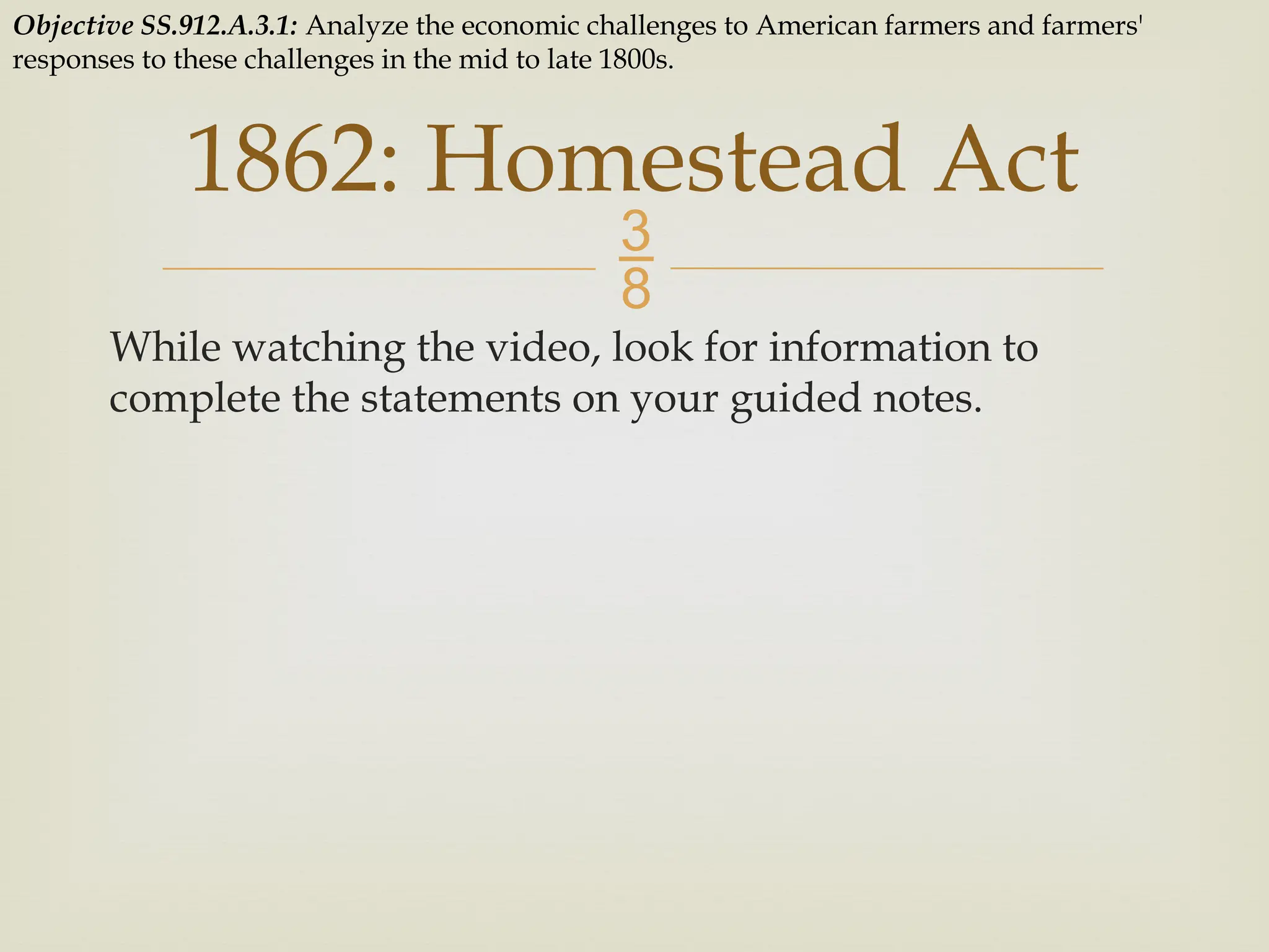 Homestead Act - US History (Activity 2-3) | PPTX