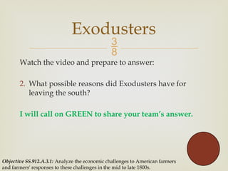 Homestead Act - US History (Activity 2-3) | PPTX