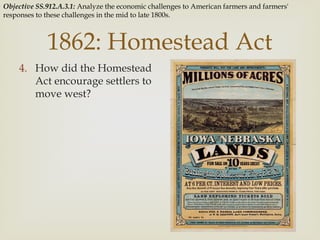 Homestead Act - US History (Activity 2-3) | PPTX